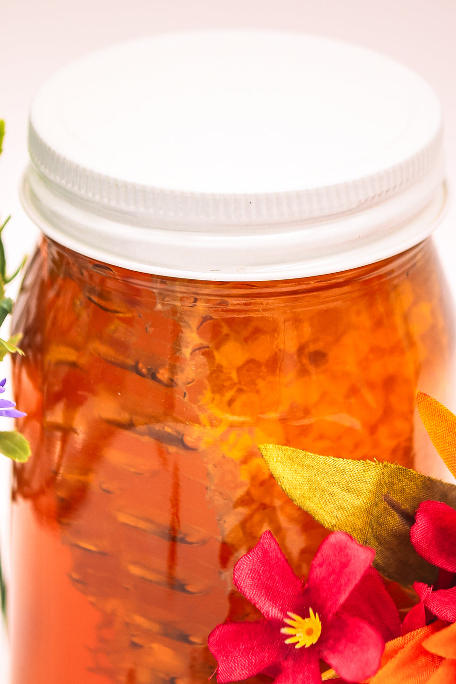 Honey Jar With Honeycomb | Raw Honey With Comb | Bell Honey